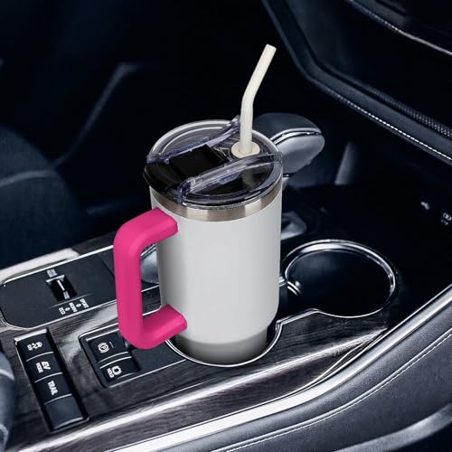Karate Fighter Insulated Tumbler with Lid And Straw Stainless Steel Travel Coffee Mug 40oz Light Rose Red-style