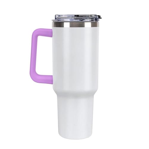 Cute Pizza Insulated Tumbler with Lid And Straw Stainless Steel Travel Coffee Mug 40oz Violet-style