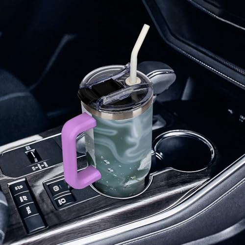 Lily Flower Insulated Tumbler with Lid And Straw Stainless Steel Travel Coffee Mug 40oz Violet-style