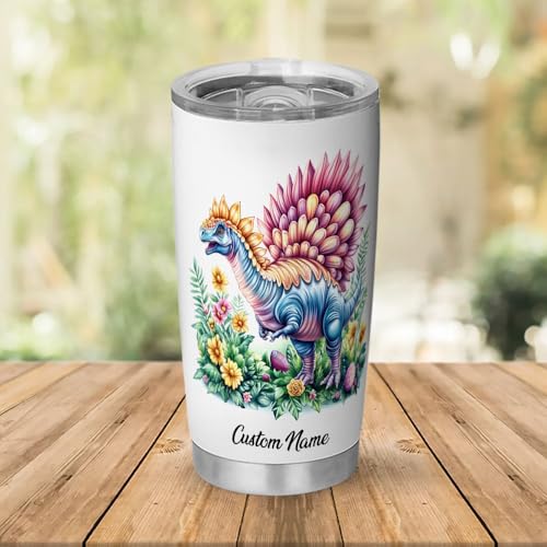 Kentrosaurus Gifts, Personalized Tumbler with Kentrosaurus Dinosaur Animal’s Name – Custom Cup for DinoSaur Lovers, Gift for Women, Men, Gift for Birthdays & Christmas, 20oz Steel Coffee Cup Bpiiwr