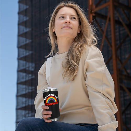 I'd Rather Be Thrifting Travel Coffee Tumbler Skinny For Godfather Outdoor