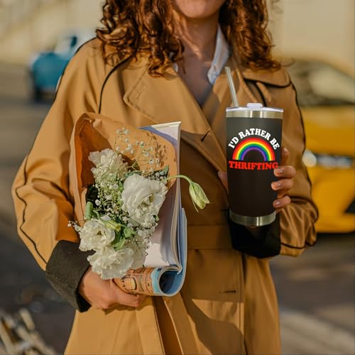 I'd Rather Be Thrifting Travel Coffee Tumbler Skinny For Godfather Outdoor