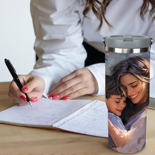 FOCIUZTA 30oz Abstract Artistic Warm Tumbler with lid, Travel Coffee Cup, Ideal for Easter, Mother Day, and birthday gifts