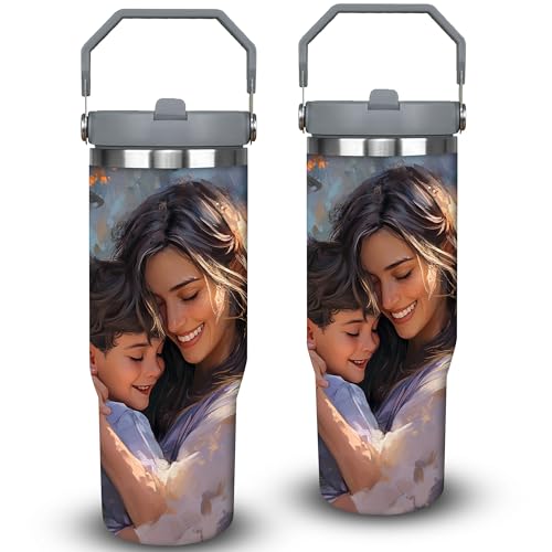FOCIUZTA 30oz Abstract Artistic Warm Tumbler with lid, Travel Coffee Cup, Ideal for Easter, Mother Day, and birthday gifts