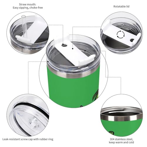 Funny Eggplant Tumbler with Handle Travel Mug Water Bottle Tea Coffee Cup Black-style