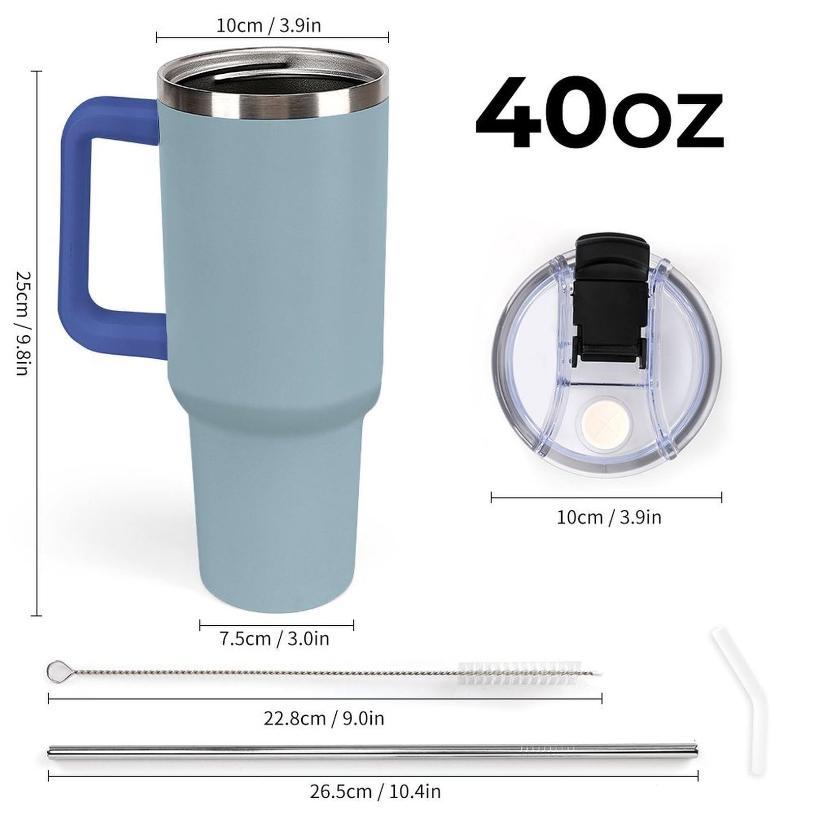 Dachshund Christmas Santa Hat 40 Oz Tumbler Insulated Stainless Steel Water Bottle Travel Mug Car Cup with Handle And Straw