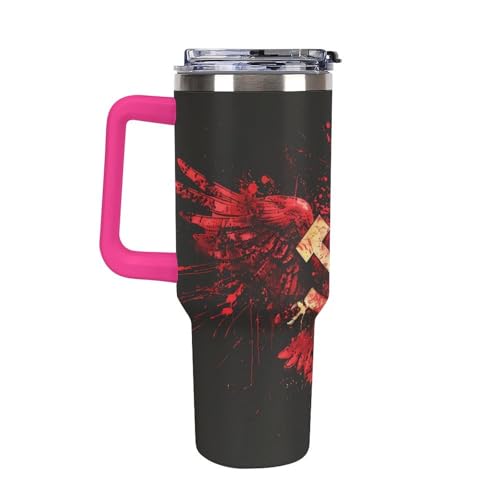 Russia Hammer Flags Hook Ussr Sickle 40 Oz Tumbler Insulated Stainless Steel Water Bottle Travel Mug Car Cup with Handle And Straw