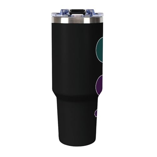 Semicolon Suicide Prevention 40 Oz Tumbler Insulated Stainless Steel Water Bottle Travel Mug Car Cup with Handle And Straw