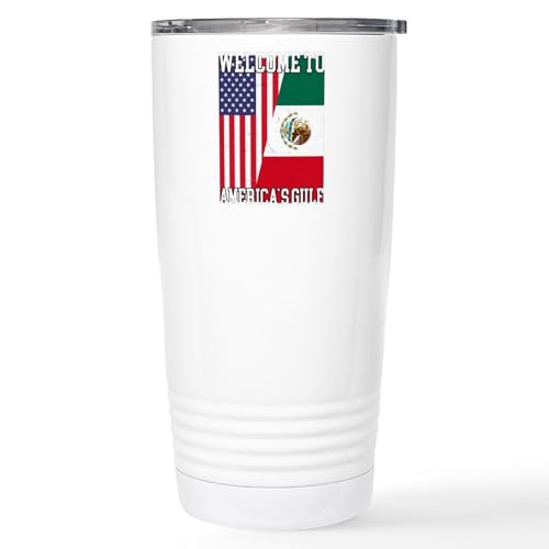 CafePress Welcome To America's Gulf Trump Mexico America 20 oz. Insulated Stainless Steel Coffee Tumbler