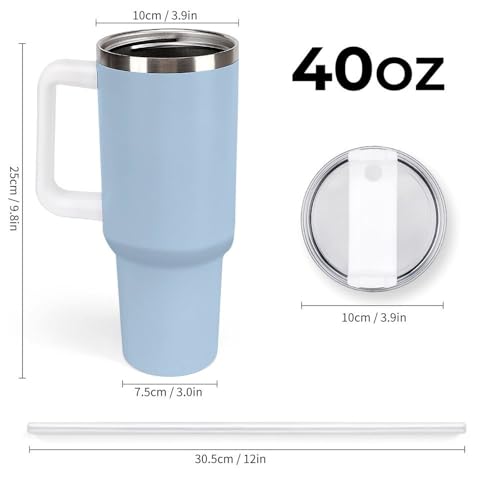 I Love Boston Terriers 40OZ Tumbler Stainless Steel Travel Mug Water Bottle Car Cup Tea Cups with Lid White-style