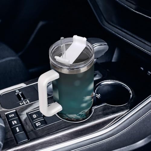 Sea Otter Swimming 40OZ Tumbler Stainless Steel Travel Mug Water Bottle Car Cup Tea Cups with Lid White-style