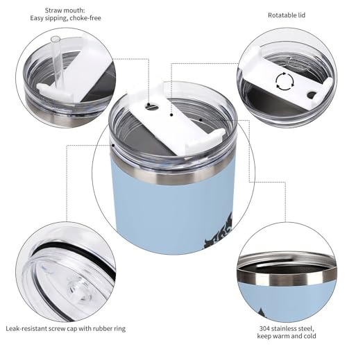 Three Elephants Laos 40OZ Tumbler Stainless Steel Travel Mug Water Bottle Car Cup Tea Cups with Lid Black-style