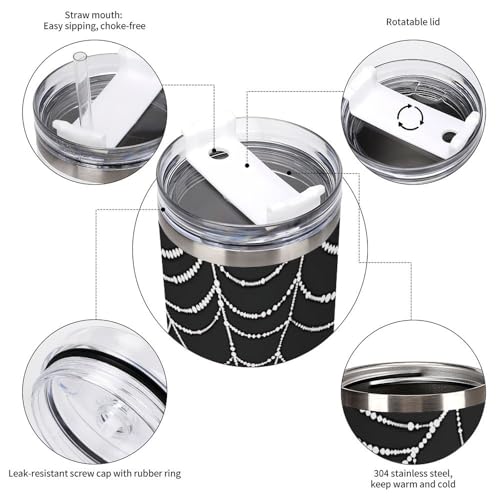Goth Spider Web 40OZ Tumbler Stainless Steel Travel Mug Water Bottle Car Cup Tea Cups with Lid Black-style