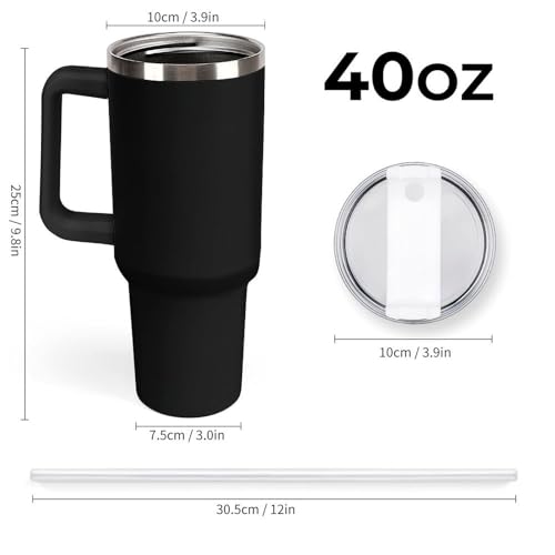 Pitbull Mom 40OZ Tumbler Stainless Steel Travel Mug Water Bottle Car Cup Tea Cups with Lid Black-style