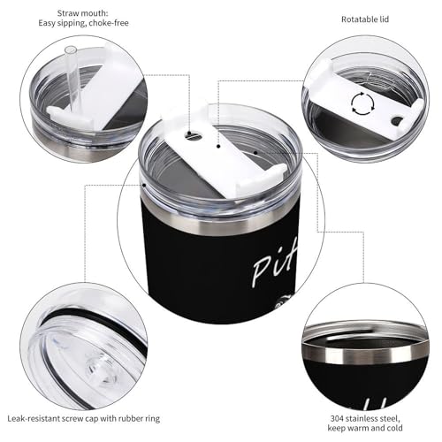 Pitbull Mom 40OZ Tumbler Stainless Steel Travel Mug Water Bottle Car Cup Tea Cups with Lid Black-style