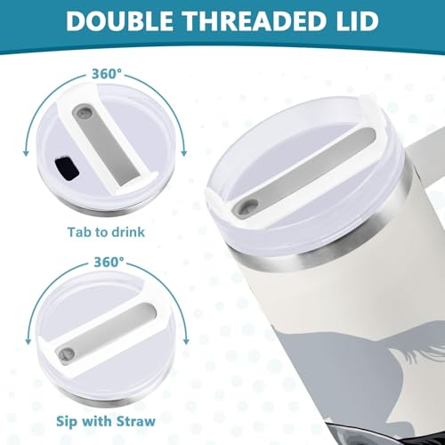 Horse Racing Stainless Steel Insulated Tumbler with Handle and Straw Lid for Water, Insulated Cup 30 OZ / 0.89 L