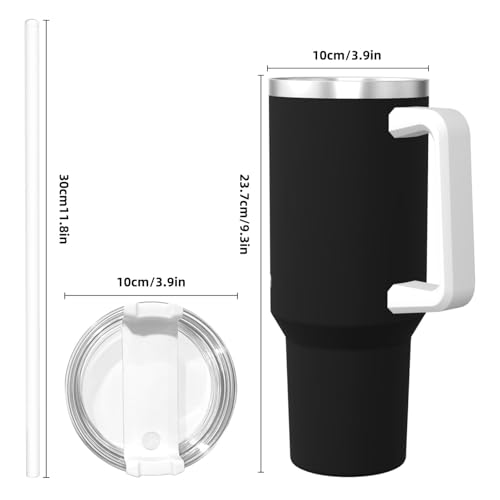 Busier Than A Cucumber In A Women'S Prison 40 Oz Tumbler With Handle Car Cup Portable Insulated Coffee Mug Cold/Hot Drinks Leak-Proof Lid Reusable Travel Mug