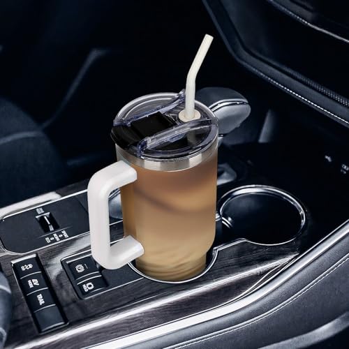 Bearded Dragon in Desert Insulated Tumblers with Handle Stainless Steel Coffee Mug Funny Travel Cup with Lid Straw 40oz
