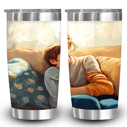 FOCIUZTA 20oz Warm Family Love Tumbler with lid, Travel Coffee Cup, Ideal for Easter, Mother Day, and birthday gifts