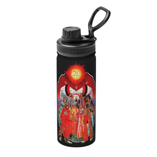 HIKTIEK Earth Wind Musics Fire Stainless Steel Insulated Tumbler Sports Water Bottle Hot and Cold Travel Cup 18oz