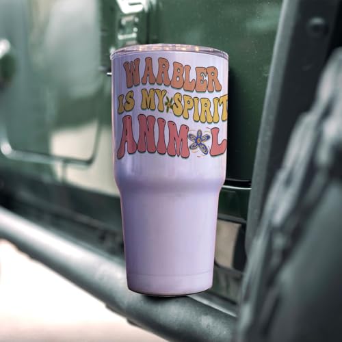 Warbler Spirit Animal Gift Mug for Coworkers and Friends Tumbler 30oz Insulated Lid Custom Name Gift