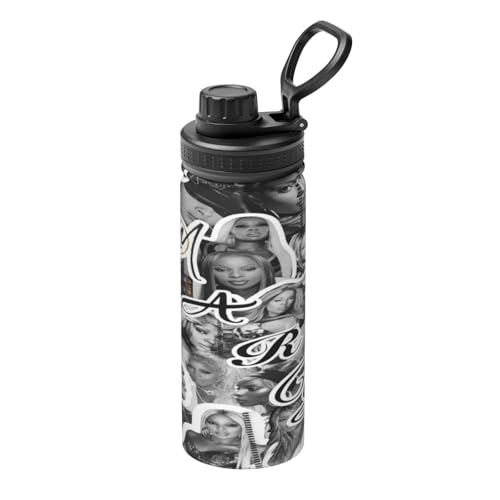 HIKTIEK Mary J Musics Blige Stainless Steel Insulated Tumbler Sports Water Bottle Hot and Cold Travel Cup 18oz