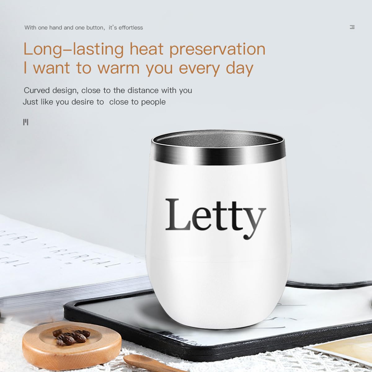 Jgksbqv Personalized Custom Wine Tumblers 12 OZ Design Your Own Stainless Steel Travel Coffee Cup for Dad Mom Friends, Green