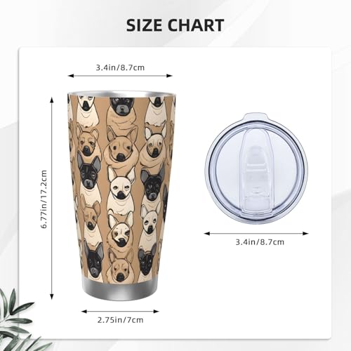 quopvn Labrador Retriever Dogs Print 20oz Car Cup Ps Material Lid, Perfect For Hot & Cold Drinks