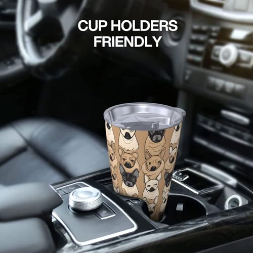 quopvn Labrador Retriever Dogs Print 20oz Car Cup Ps Material Lid, Perfect For Hot & Cold Drinks