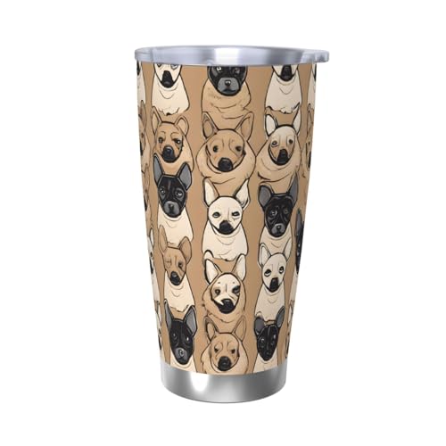 quopvn Labrador Retriever Dogs Print 20oz Car Cup Ps Material Lid, Perfect For Hot & Cold Drinks
