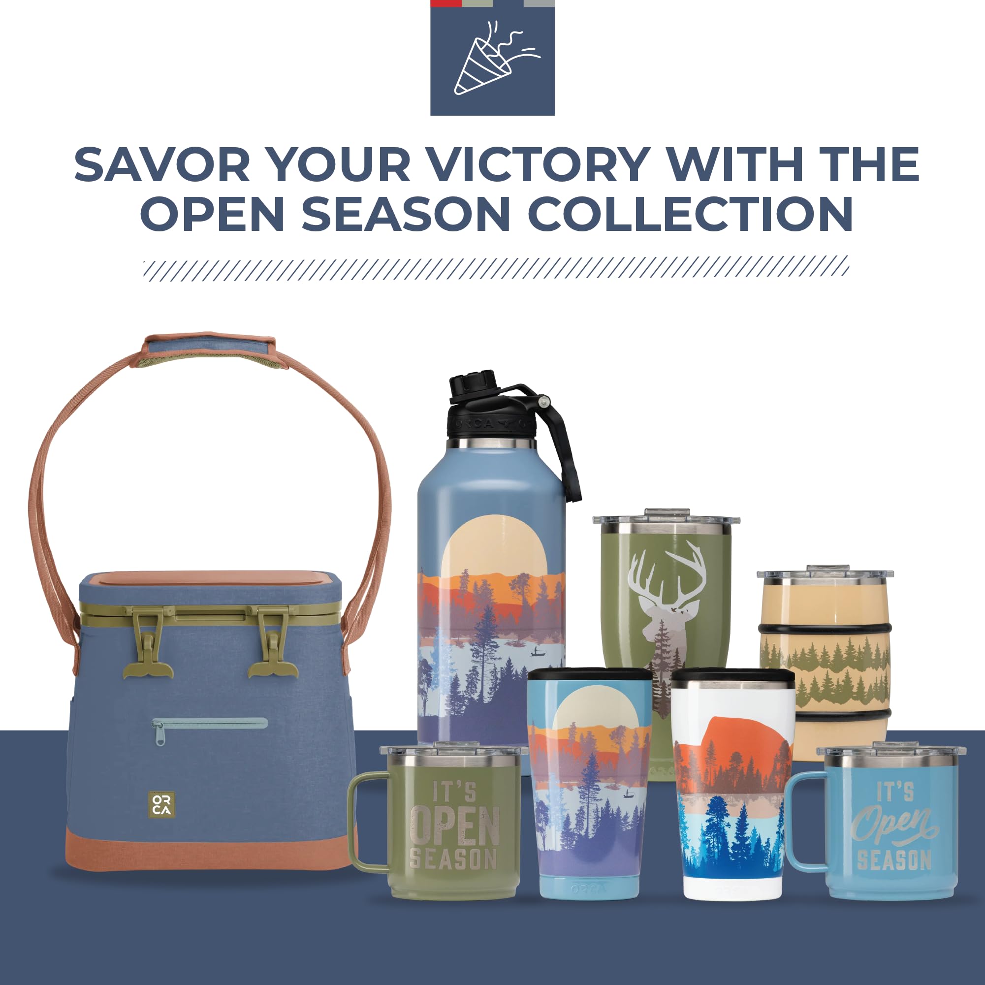 ORCA Hunter Outdoor Chaser + Barrel Set – 27oz & 12oz Adventure Drinkware Bundle | Deer Land Dark Green & Tree Line Tan | Insulated Stainless Steel Tumblers for Hunting, Camping & Whiskey Nights