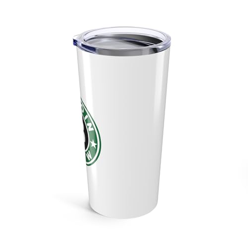 Crypto Coffee Tumbler | Bitcoin Brew Travel Mug | Stainless Steel | 20 oz | White
