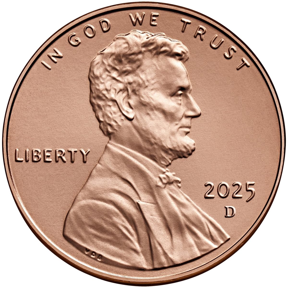 2025 P, D Cent Two Roll Set - 100 Coin Set of Union Shied Design Lincoln Uncirculated