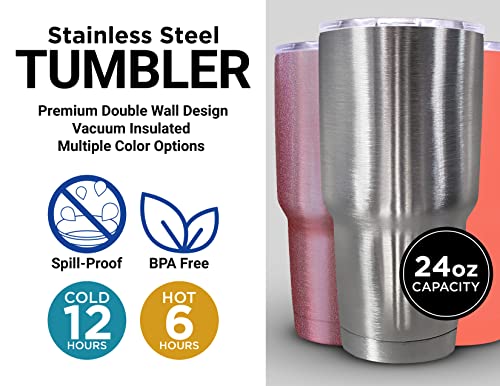 R and R Imports Gloucester Virginia Souvenir 24 oz Navy Insulated Stainless Steel Tumbler Turtle Design