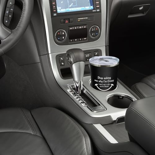 Stop Asking Me Why I'm Crazy I Don't Ask U Why You're Stupid Tumbler With Lids Insulated For Dad Beach
