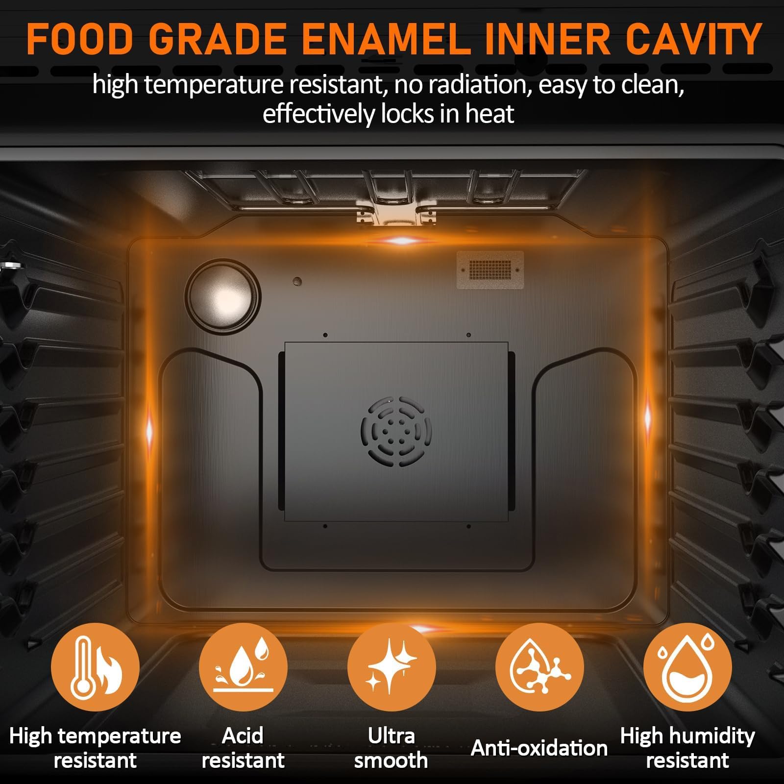 Hipicute 30 inch Electric Single Wall Oven with Convection Fan Touch Control, Large Oven Capacity, 360° Rotisserie, Fingerprint Resistant Stainless Steel