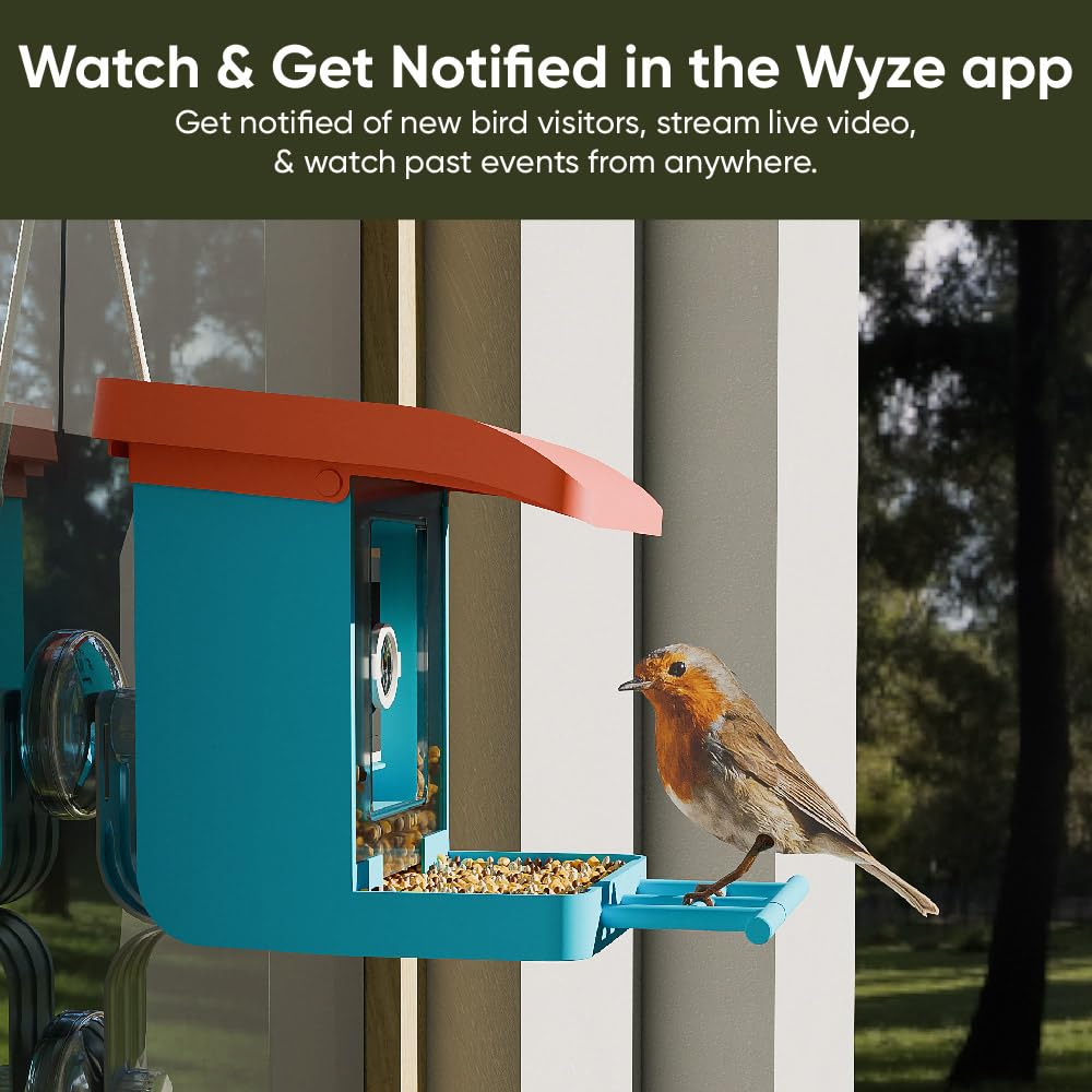 Bird Feeder Camera Case Compatible with Wyze Battery Camera Pro, Wyze Cam Outdoor v1/v2, Wyze Camera v4/v3/v3 Pro (Wyze Solar Panel Included)