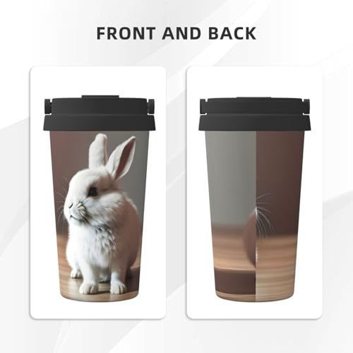 WANGZHAO cry white rabbit Print Double Wall Stainless Steel Vacuum Insulated Tumbler Cup Home Thermal Cup