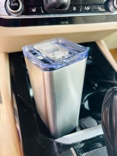 Boxy Double-Wall Insulated Stainless Steel Tumbler Set, 20oz, 2-Pack with Handle and Without Handle, Includes Lids and Straws