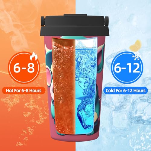WANGZHAO Cute Pig Print Double Wall Stainless Steel Vacuum Insulated Tumbler Cup Home Thermal Cup