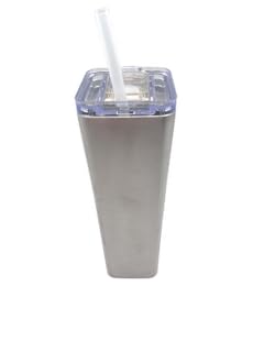 Boxy Double-Wall Insulated Stainless Steel Tumbler Set, 20oz, 2-Pack with Handle and Without Handle, Includes Lids and Straws