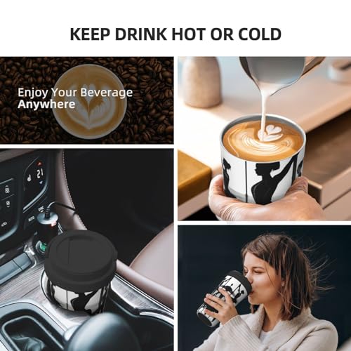 WANGZHAO new love gymnastics Print Double Wall Stainless Steel Vacuum Insulated Tumbler Cup Home Thermal Cup
