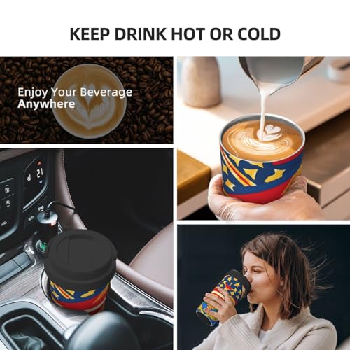 WANGZHAO Native Hawaiian Flags Print Double Wall Stainless Steel Vacuum Insulated Tumbler Cup Home Thermal Cup
