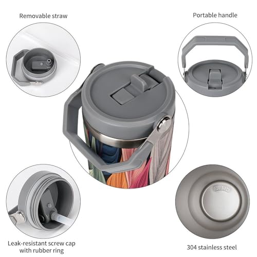 SYJTGDE Large Capacity Car Cup Multicolor Leaves Fashionable Upgrade Car Cup Advanced And Beautiful Travel Cup