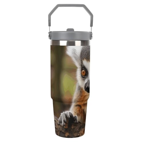 SYJTGDE Large Capacity Car Cup Monkey Lemur Cute Fashionable Upgrade Car Cup Advanced And Beautiful Travel Cup
