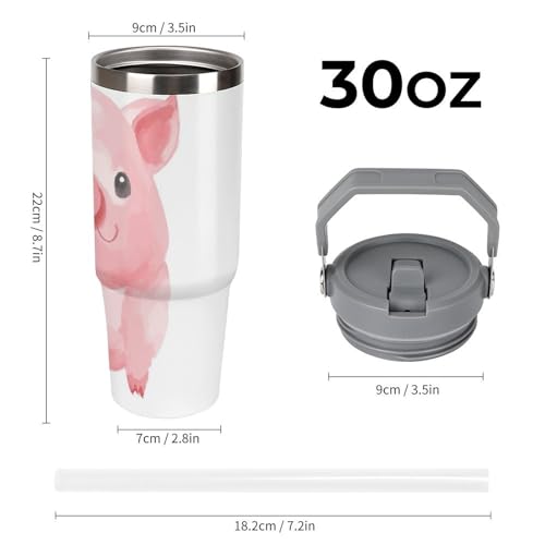 SYJTGDE Large Capacity Car Cup Lovely Pink Pig Fashionable Upgrade Car Cup Advanced And Beautiful Travel Cup