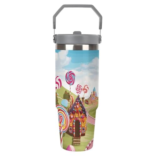 SYJTGDE Large Capacity Car Cup Candy Land_76682316 Fashionable Upgrade Car Cup Advanced And Beautiful Travel Cup