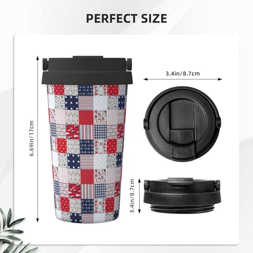 WANGZHAO Stars Pattern Print Double Wall Stainless Steel Vacuum Insulated Tumbler Cup Home Thermal Cup