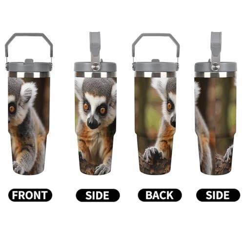 SYJTGDE Large Capacity Car Cup Monkey Lemur Cute Fashionable Upgrade Car Cup Advanced And Beautiful Travel Cup