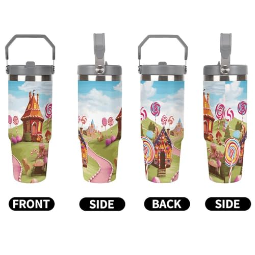 SYJTGDE Large Capacity Car Cup Candy Land_76682316 Fashionable Upgrade Car Cup Advanced And Beautiful Travel Cup